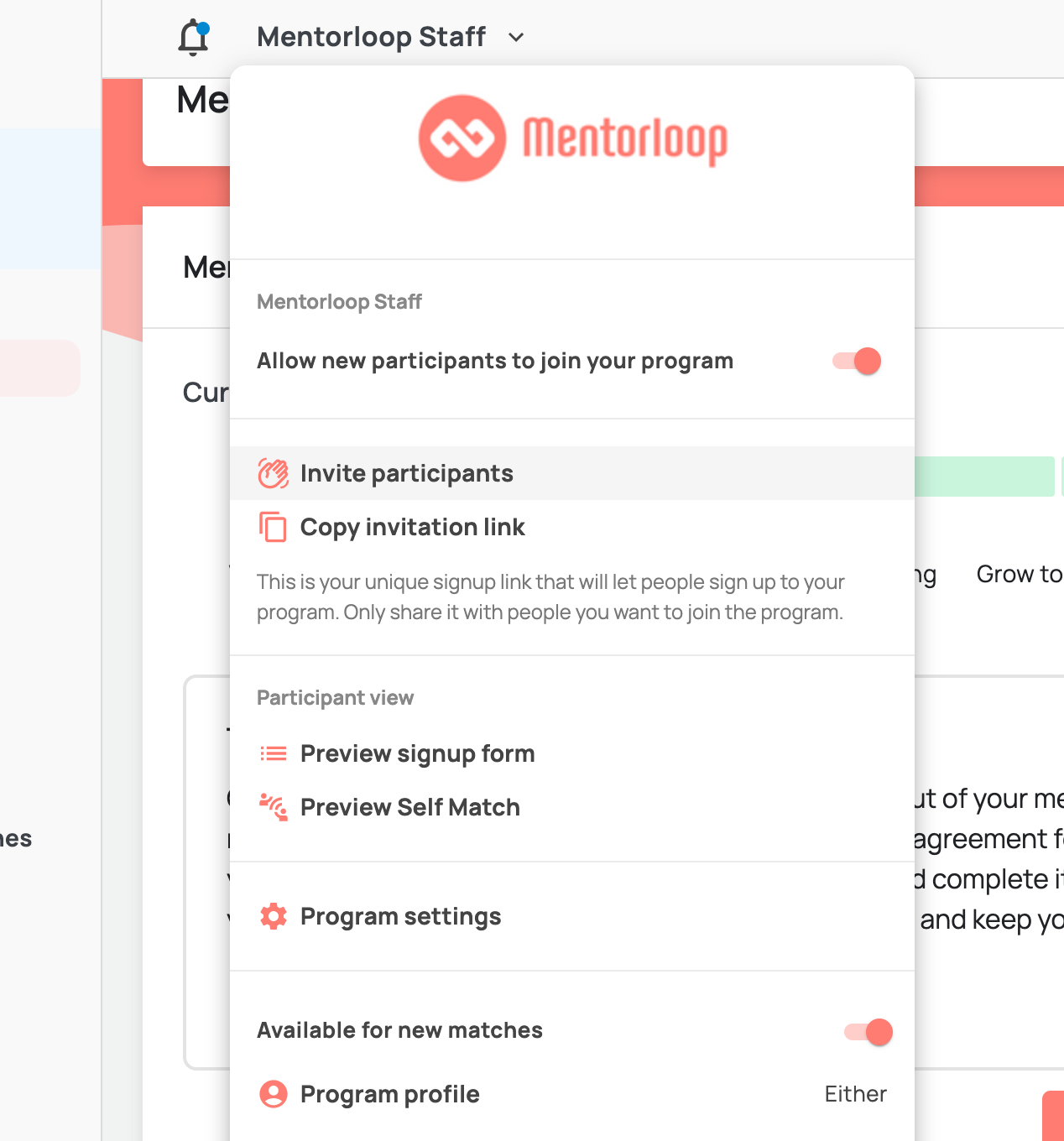 Inviting participants – Mentorloop